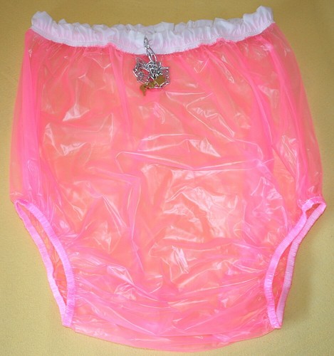 PVC Lockable Adult Baby Rubber Diaper Panties Size S-2XL Pink Clear | eBay