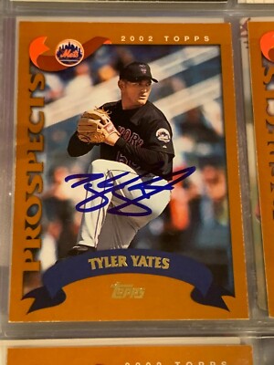TYLER YATES AUTOGRAPHED SIGNED 2002 TOPPS CARD NEW YORK METS COA | eBay
