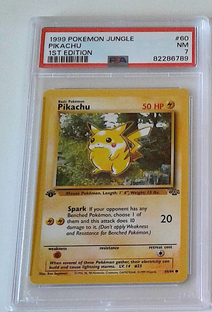 1999 POKEMON PIKACHU 1ST EDITION PSA 7 RED CHEEKS JUNGLE #60/64 | eBay