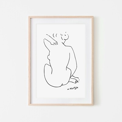 Women Line Art Drawing By Henry Matisse Wall Prints. Perfect Minimalist ...