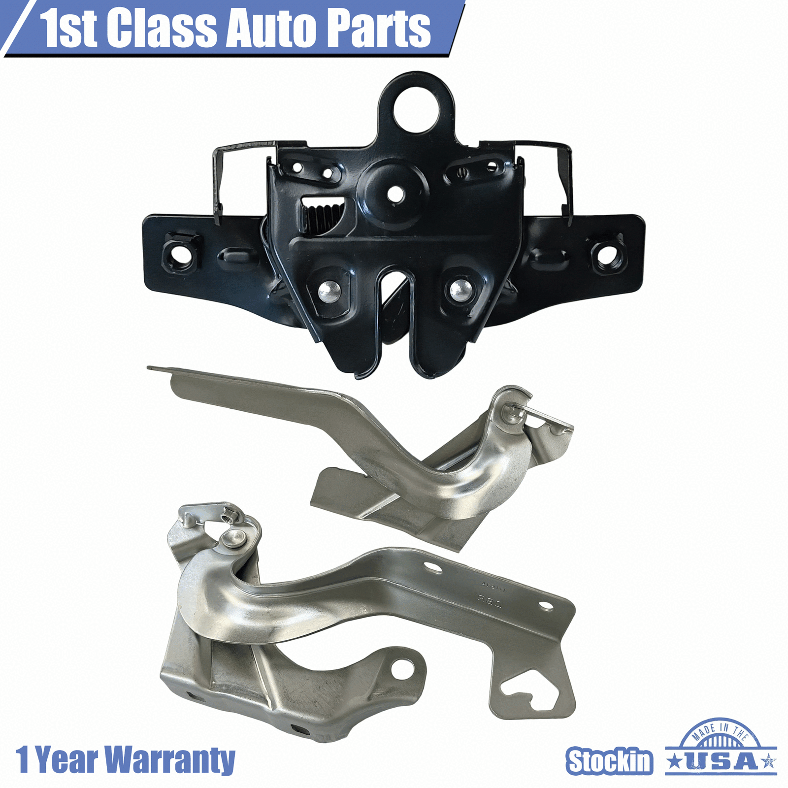 Hood Latch Lock & Hood Hinges Right+Left Set Of 3 For 12-18 Nissan ...