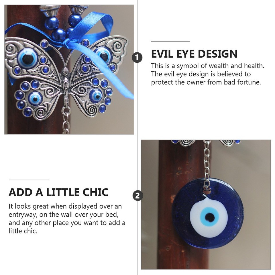 1Pc Turkish Evil Eyes Pendant Butterflies Pendant Decorative Hanging ...
