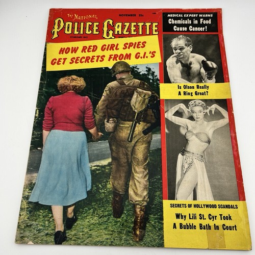 The National Police Gazette Magazine November 1954 Archie Moore Mona ...