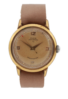 Vintage Elgin Shockmaster Men's Automatic Wristwatch 643 Swiss Gold ...