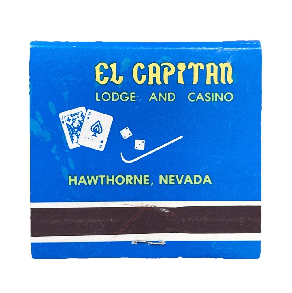 Vintage Full Matchbook El Capitan Lodge Casino Hawthorne, Nevada ...