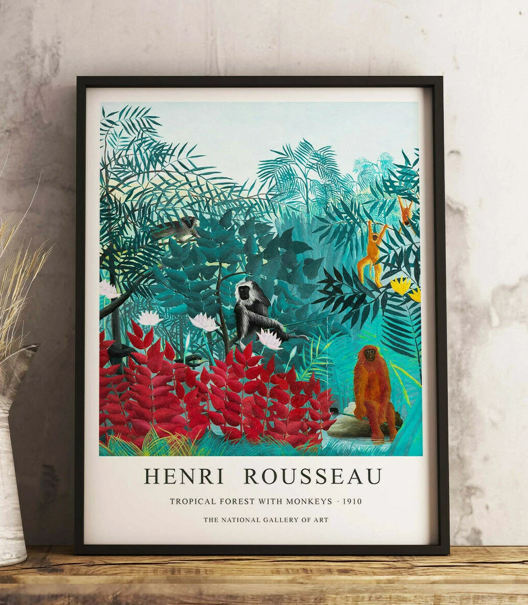 Henri Rousseau Tropical Forest With Monkeys