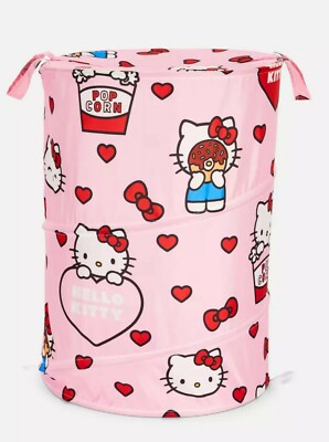 💕 Primark HELLO KITTY Pop Up PINK Love Hearts Storage Laundry Bin ...