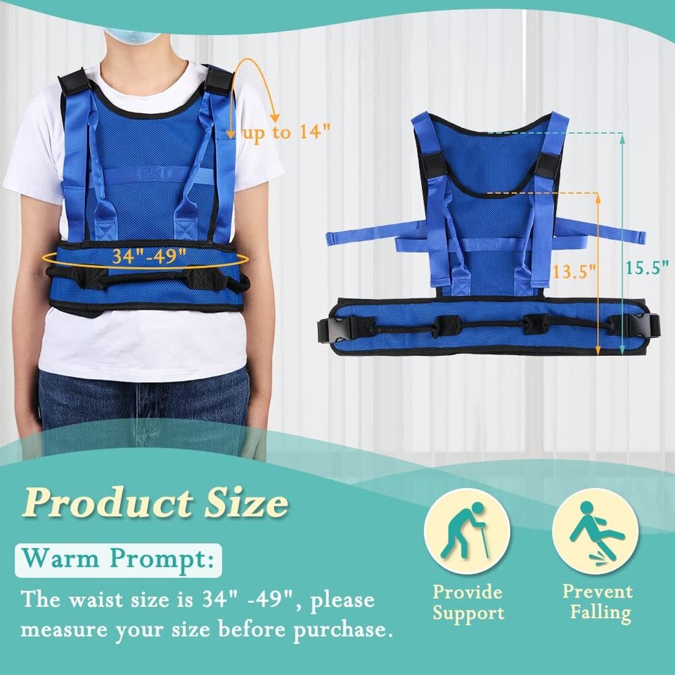 Gait Belt for Seniors Transfer Gate Belt for Elderly Lifting with 8 ...