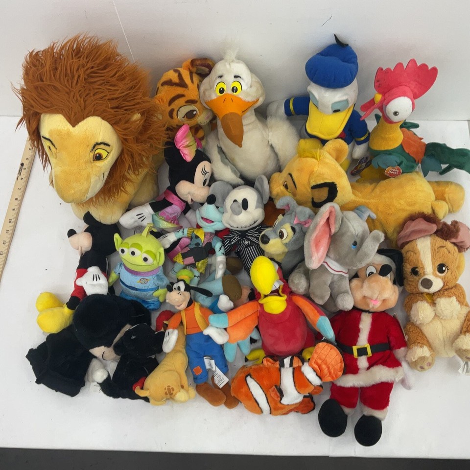 Disney Character Plush Dolls Toys Mixed Preowned LOT 12 lbs Lion King ...