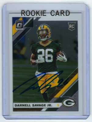 2019 PACKERS Darnell Savage signed ROOKIE card Donruss Optic #109 AUTO ...