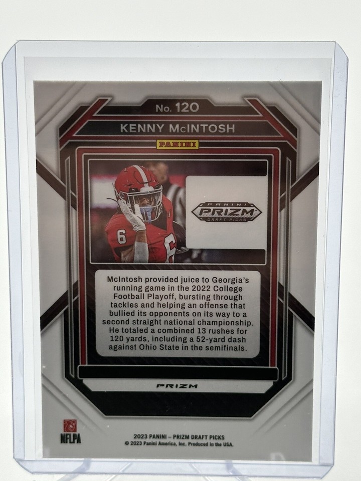 2023 Panini Prizm Draft Picks Kenny McIntosh Red Prizm RC Rookie | eBay