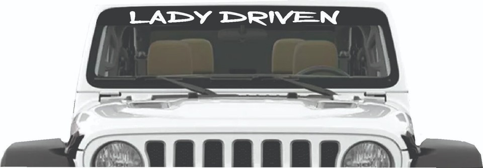 Lady Driven Decal Sticker JDM Stance Car Turbo Diesel Truck Crew Cab ...