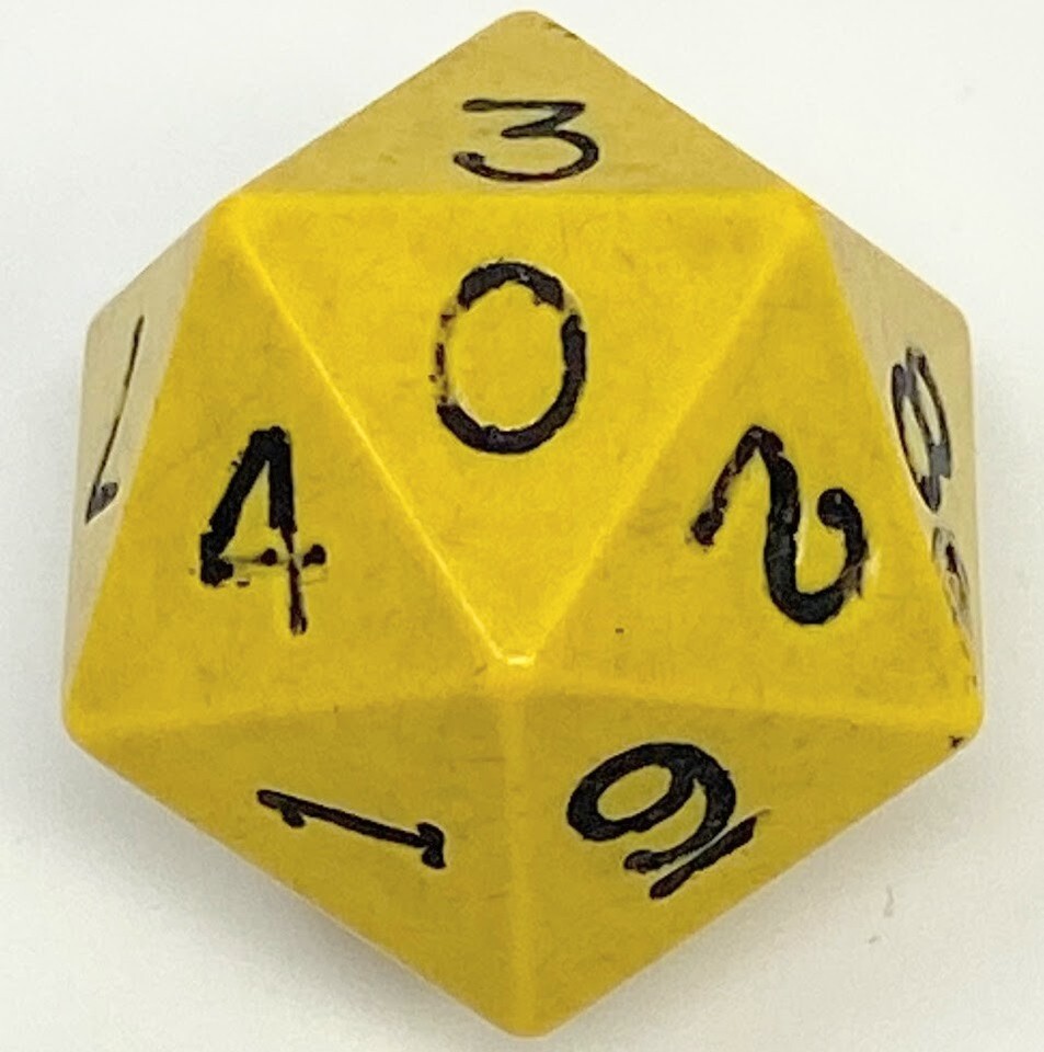 Vintage Percentile D&D DICE, Rare original D20's Pre-Owned with Bonus ...