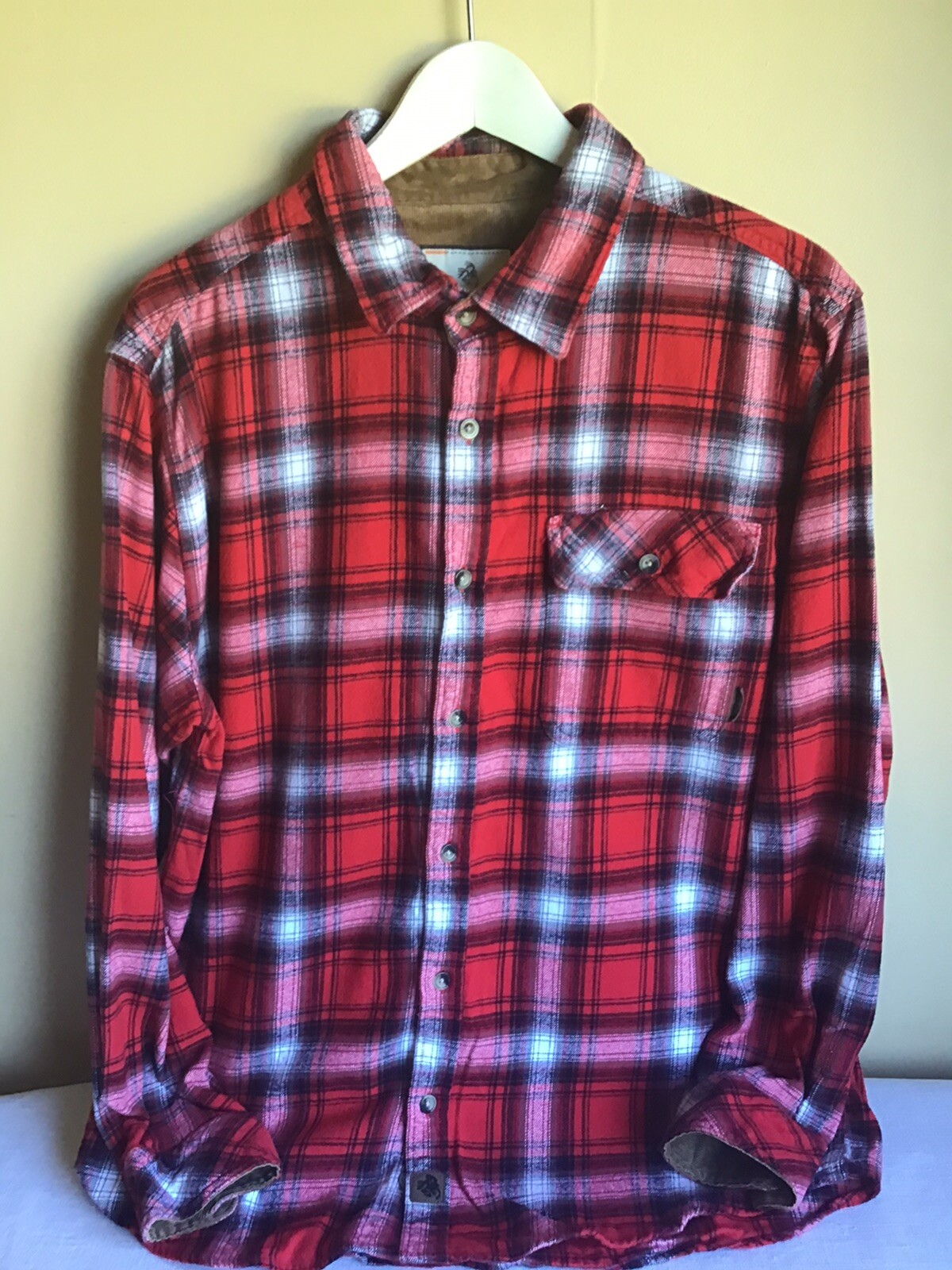 Mens Legendary Whitetails Red Black White Plaid Flann… - Gem