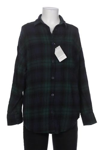 MONKI Bluse Damen Oberteil Hemd Hemdbluse Gr. XS Baumwolle Marineblau # ...