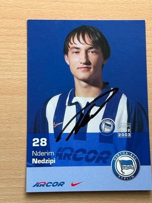 Nderim Nedzipi Hertha BSC Berlin Autogrammkarte original signiert ...