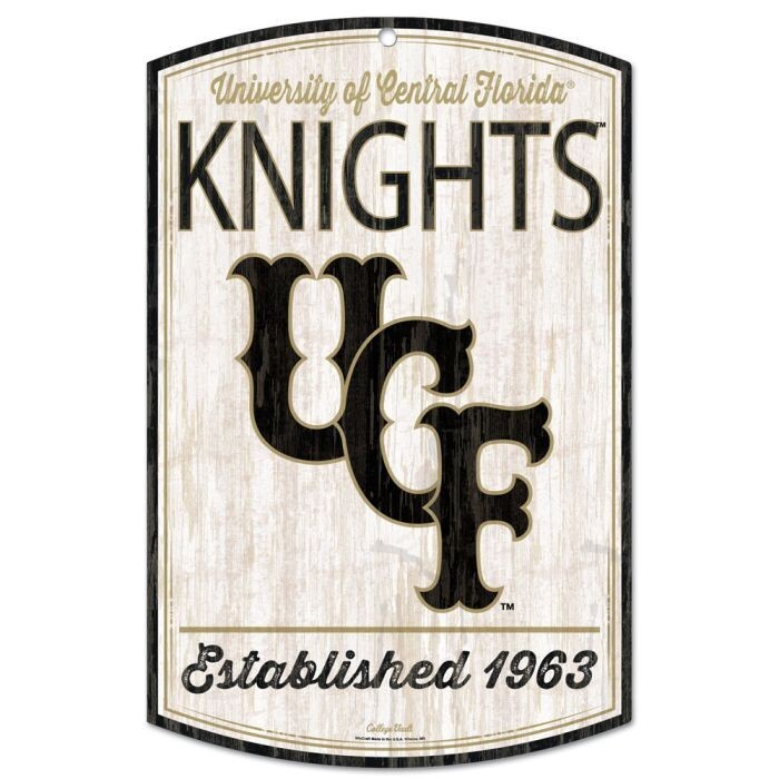 UCF Knights Throwback NCAA 17" x 11" Wood Decorative Indoor Sign ...