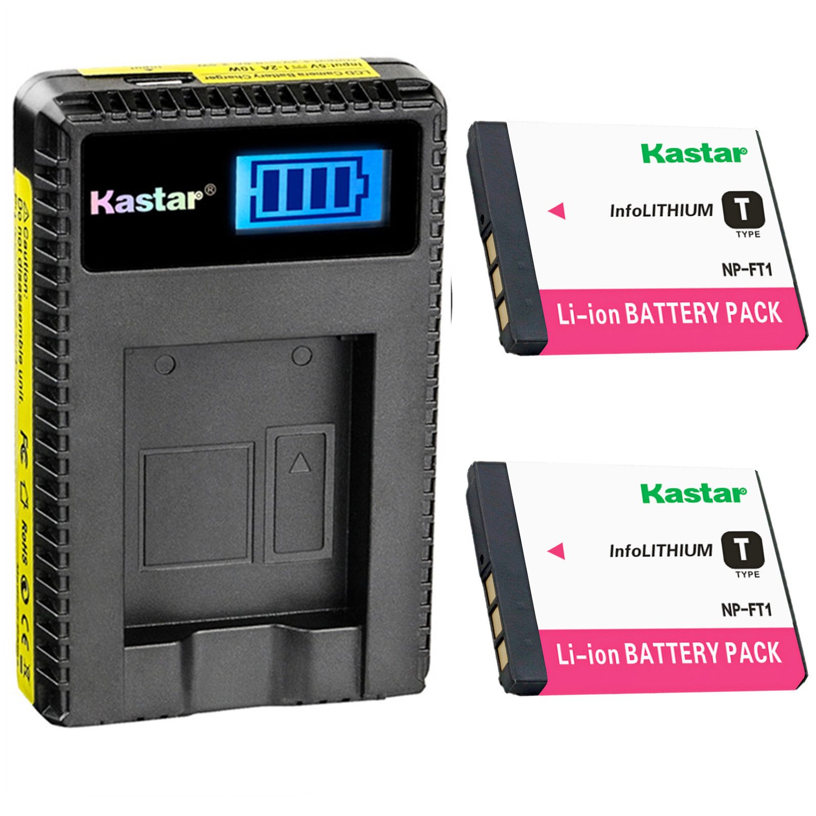 Kastar Battery LCD USB Charger for Sony NP-FT1 FT1 & Sony Cyber-shot ...