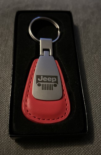 Jeep Logo Leather Pink Keychain | eBay