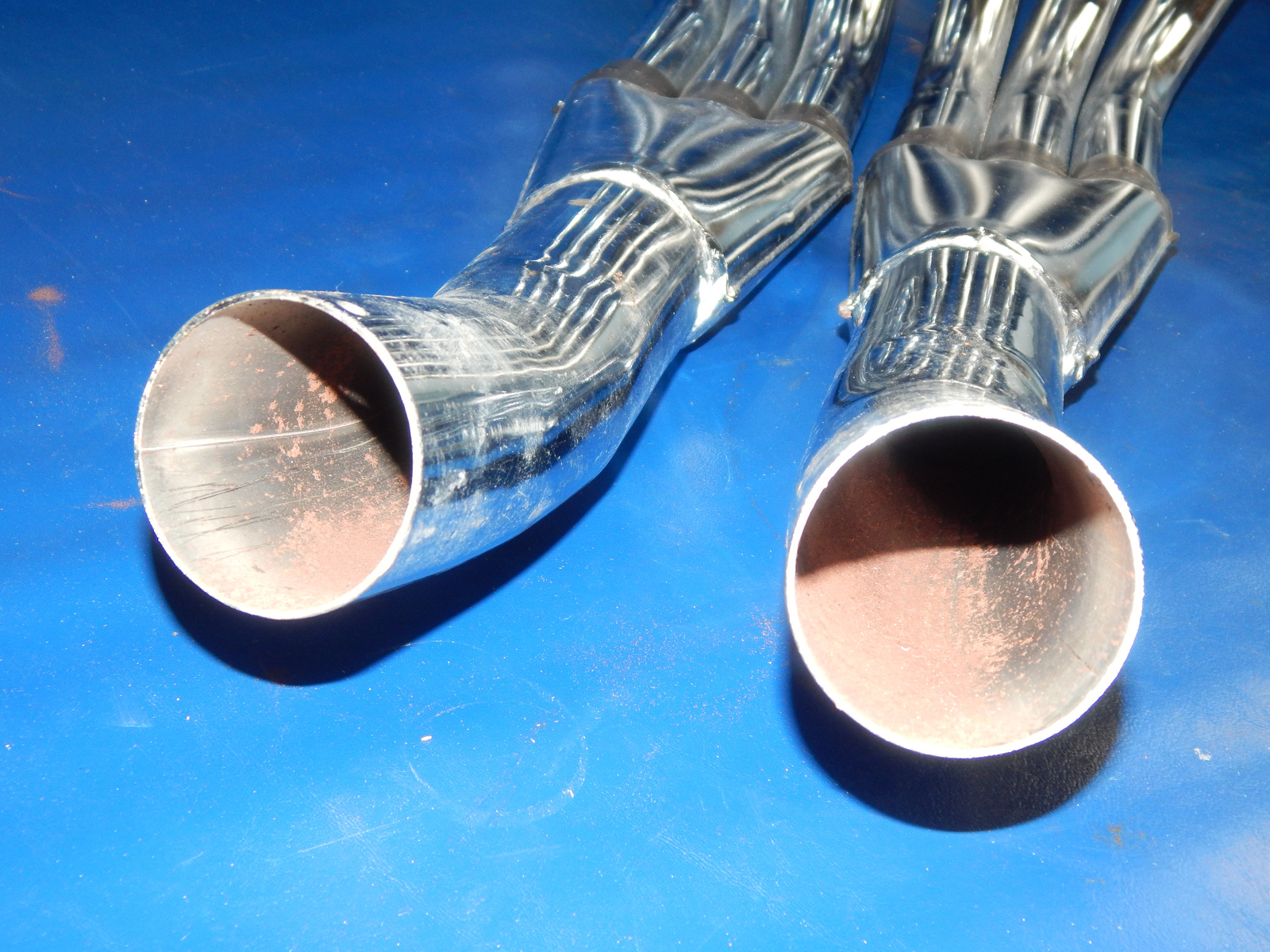 HONDA CBX 1000 MARVING 6 in 2 CHROME OPEN EXHAUST MUFFLER PIPE HEADERS ...