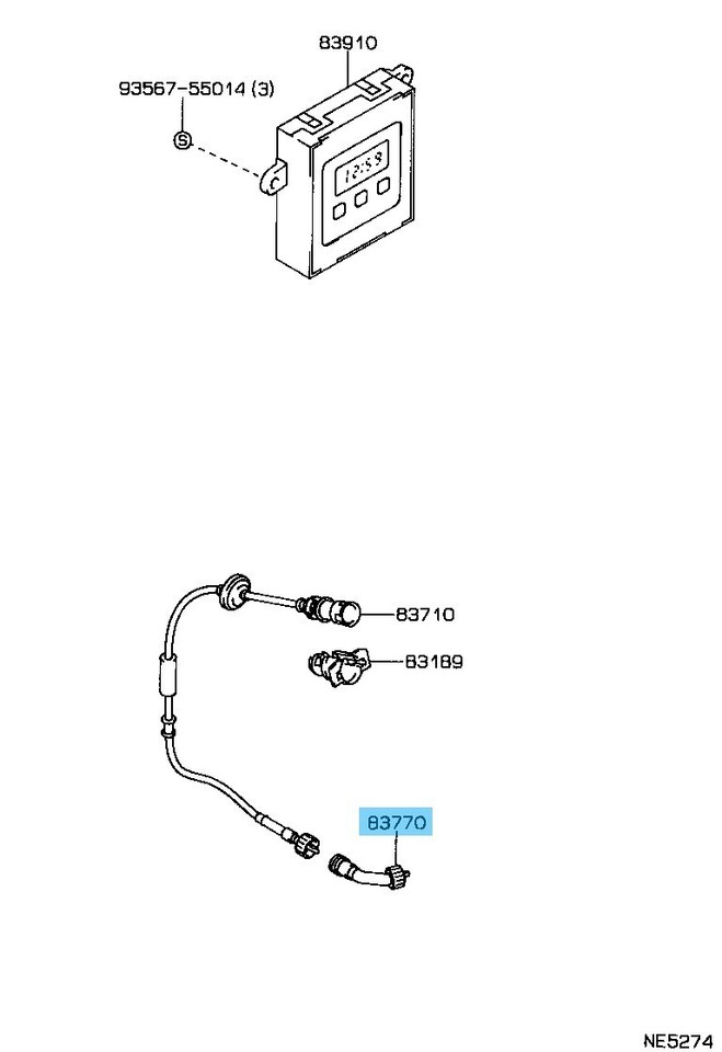 TOYOTA CRESSIDA MX83 1989-1992 Genuine Speedometer Cable Adapter 83770 ...