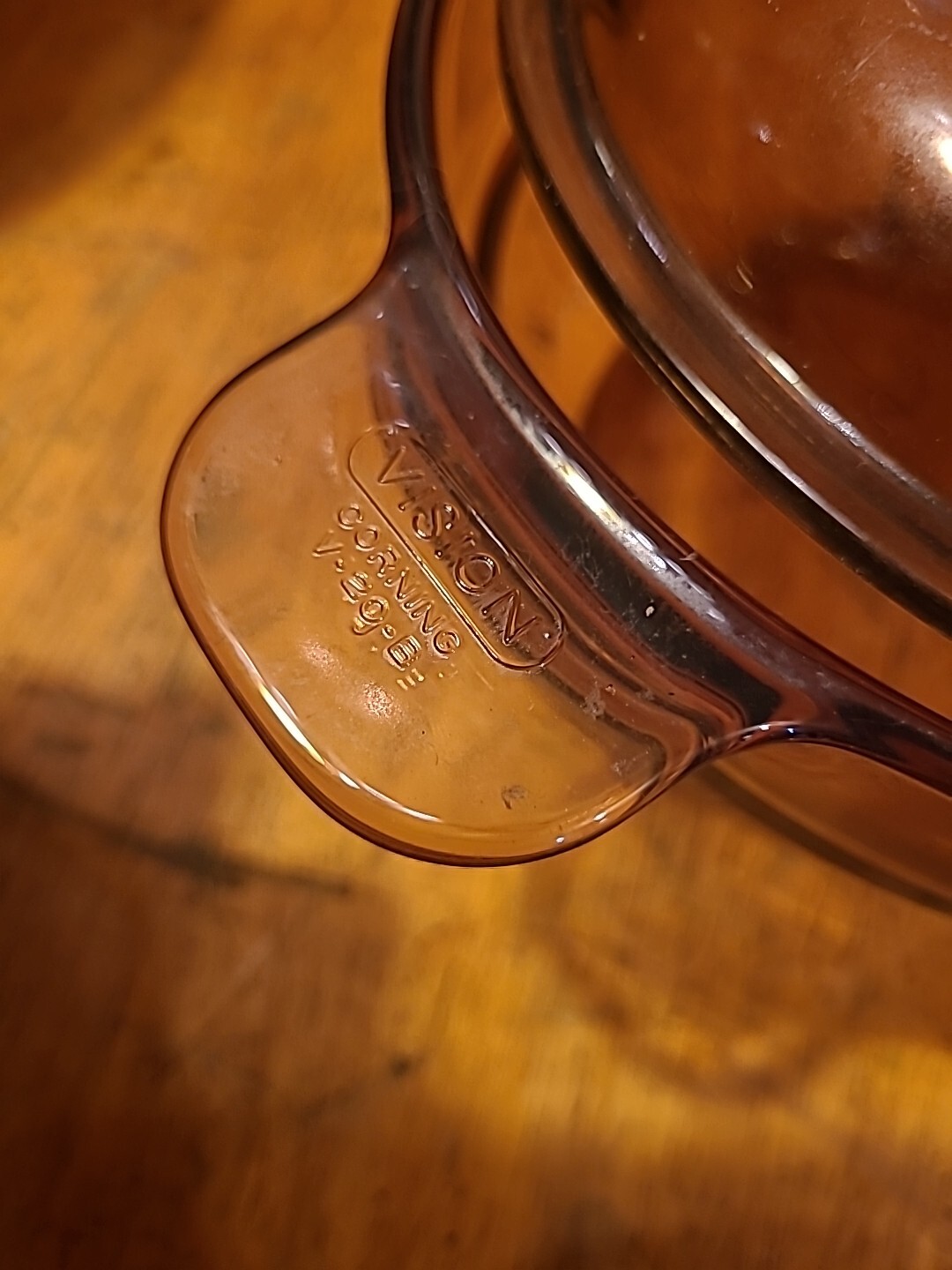 Vintage Visions Cookware Amber Glass Set Pans Lid 10pc Corningware ...