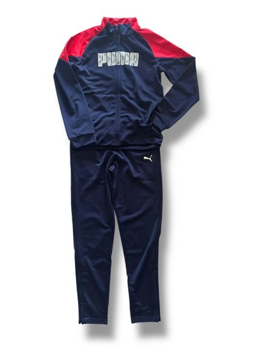 Boys Puma Tracksuit Age 11–12 Navy & Red | Activewear Set | Excellent ...