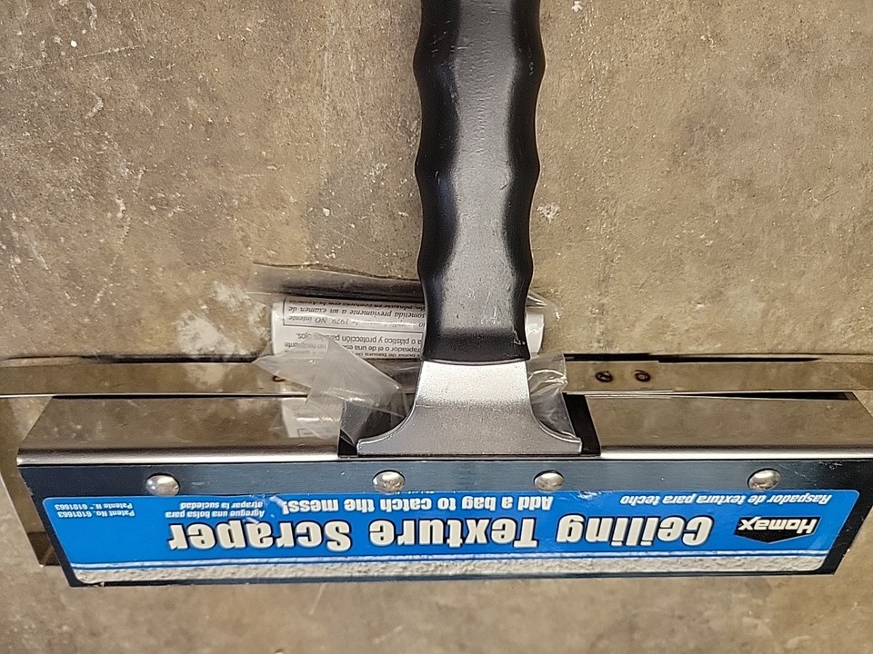 Ceiling Texture Scraper for Popcorn Ceiling Removal 12-Inch Metal Blade ...