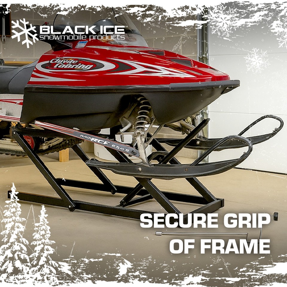 Black Ice Snowmobile Lift Jack with Manual Hand Crank and 700 Pound ...