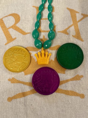 Set of 3 - 2025 Mardi Gras Krewe of Rex Doubloons, Beads, And Small ...