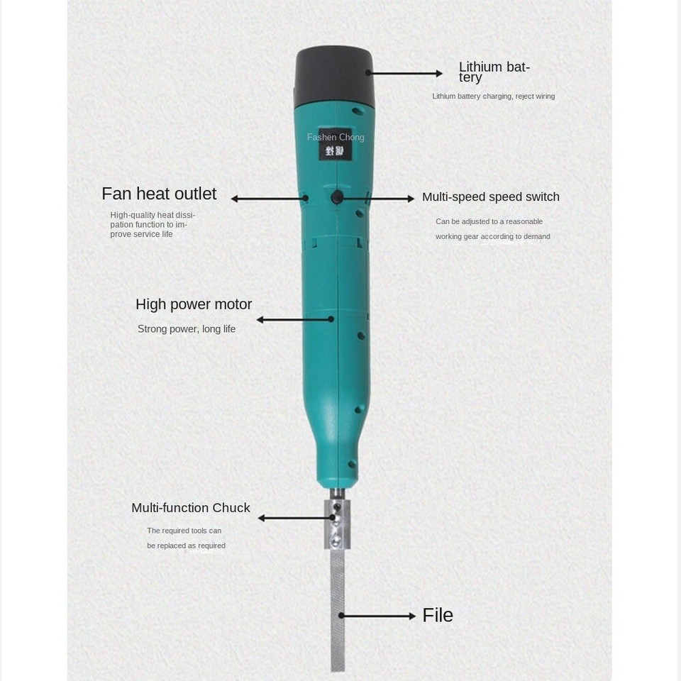Electric Reciprocating File Metal Grinding Tool Rubbing Iron Wrong ...