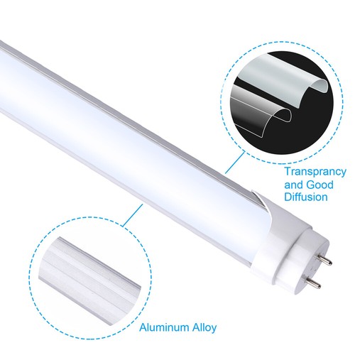 4ft 3000K T8 LED Tube G13 Bi-Pin Ballast Bypass 2400Lm Milky Warm White ...