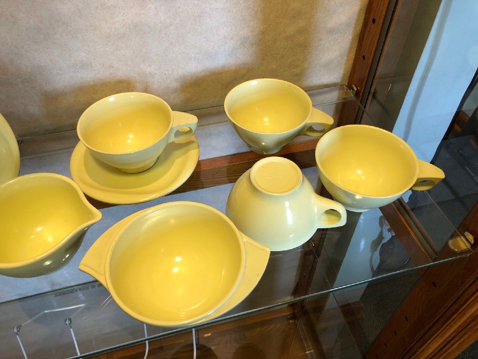 Vintage Boontonware Melamine Melmac Yellow Dish 16 Piece Set Circa ...