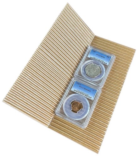 25 Mailers Adhesive Corrugated Cardboard For Coin Slab 2x2 Flip Jewelry ...