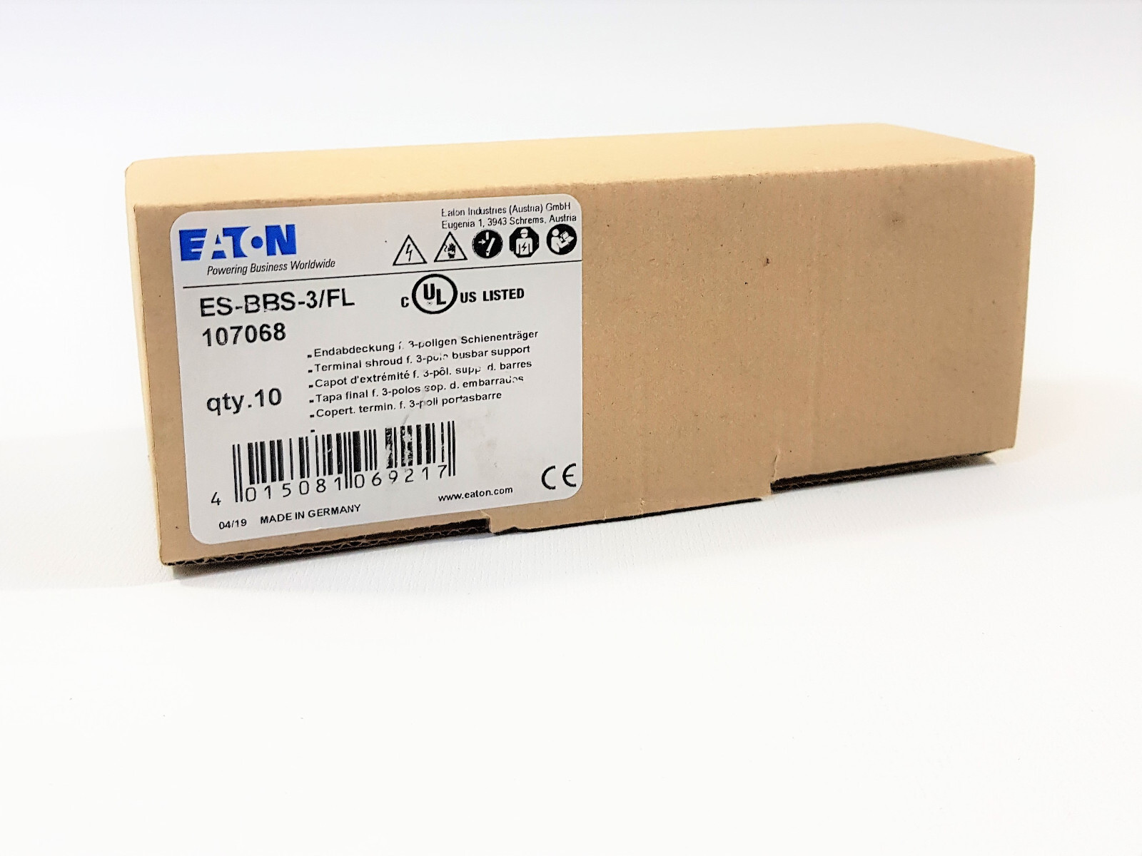 (1,90 €/ Unit) 10Stück Eaton ES-BBS-3/Fl Endabdeckung for Rail Support 3polig | eBay