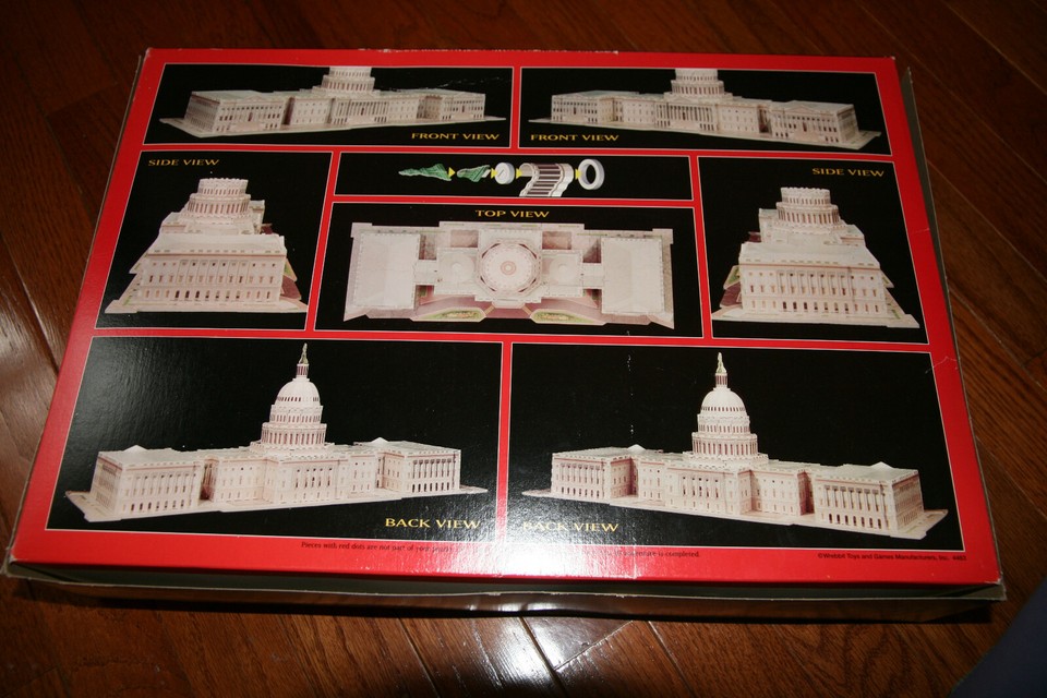 1994 US Capitol Building Puzzle 3D Puzzle 718 Pieces Extra Challenging ...