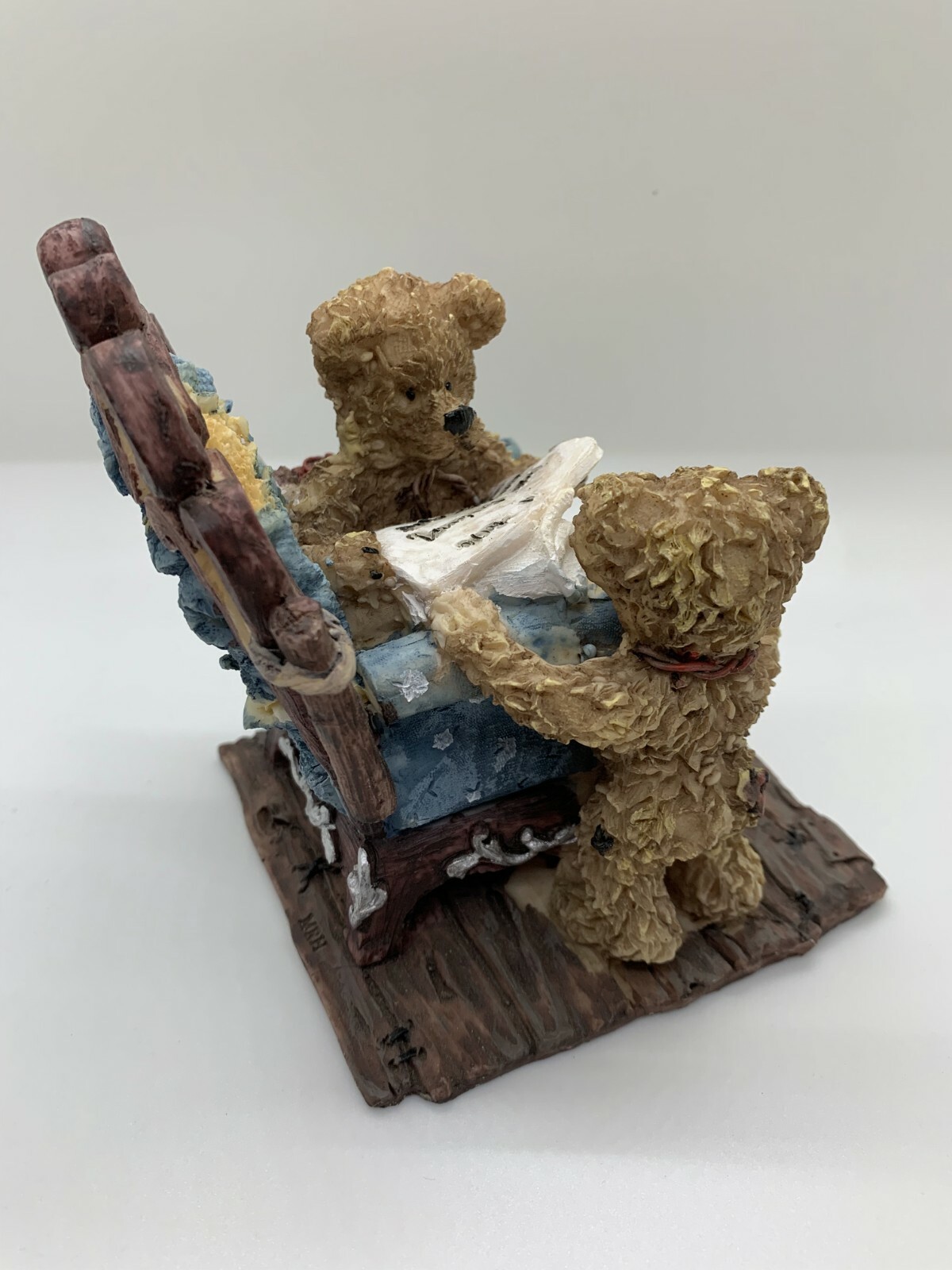 MEERCHI MRH RESIN FIGURINE STATUE BEARS IN READING CHAIR (NO BASE) | eBay