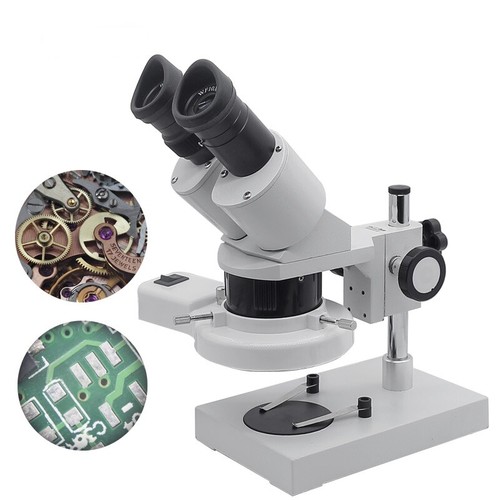 Stereo Microscope 10X 30X Illuminated WF10X Eyepiece Watch Repair PCB ...