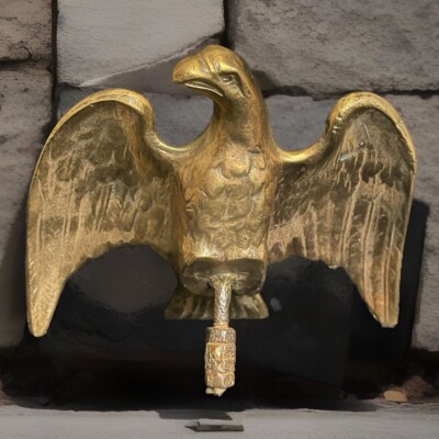 Vintage Antique Brass American Eagle Flag Pole Topper Finial 6” Wide 6 ...