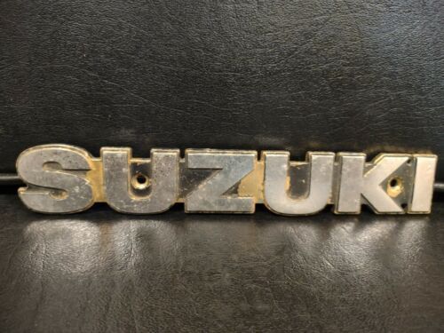 3 Vintage Suzuki metal logo emblems car motorcycle fuel tank? 7.5 & 6.5 ...
