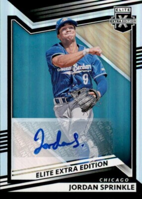 Jordan Sprinkle 2022 Panini Elite Extra Edition Autograph #131 White ...