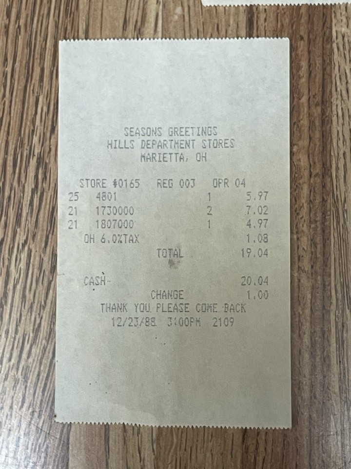 Vintage Hills Department Store Receipt's Lot of 3 | eBay