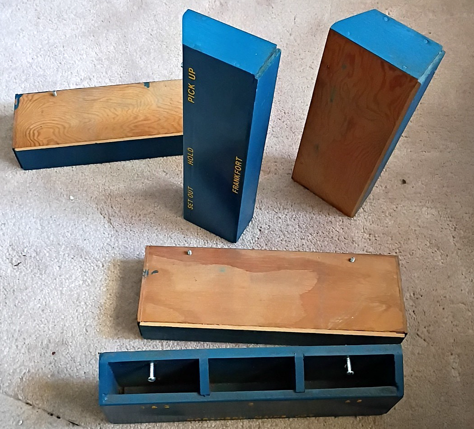 5 Vintage Model Railroad Waybill & Boxcar Card Holder Box Operations ...