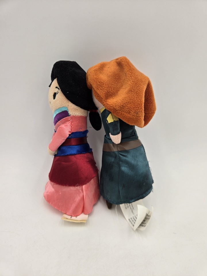 Disney Princess Merida & Mulan Plush Brave Stuffed Animal Toy 6" Mini ...