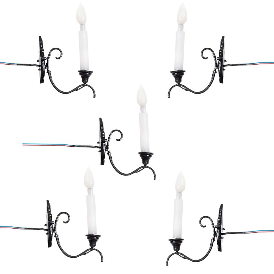 5 Pcs Miniature Lamp Model Warm White Light Stainless Steel Abs for ...