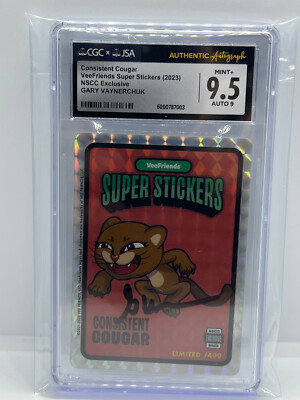 2023 Veefriends Super Stickers NSCC Consistent Cougar JSA CGC 9.5/9 ...