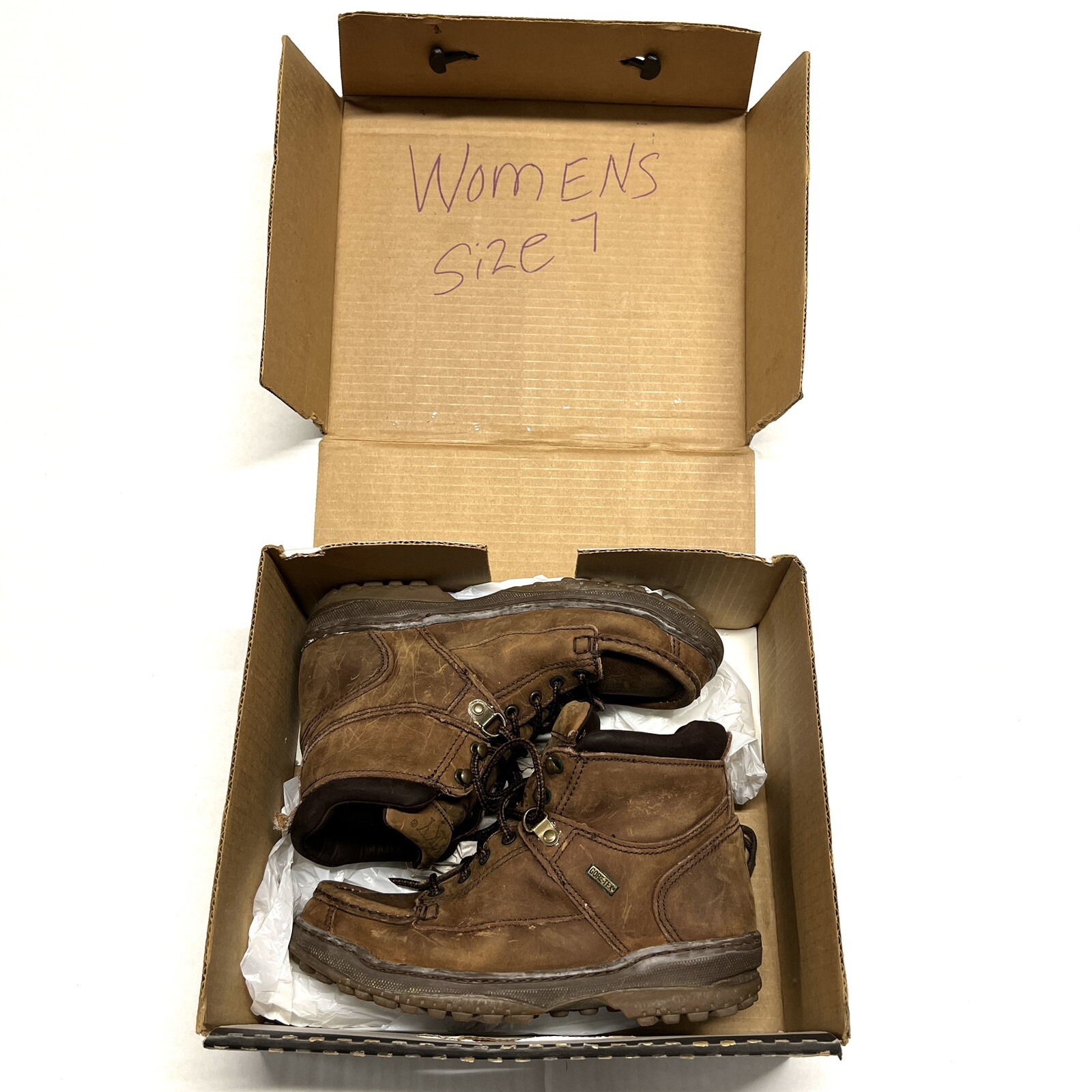 Rocky Tuff Terrainer Boots Weathered Oak Womens Sz 7 Gore-Tex USA 1480 ...