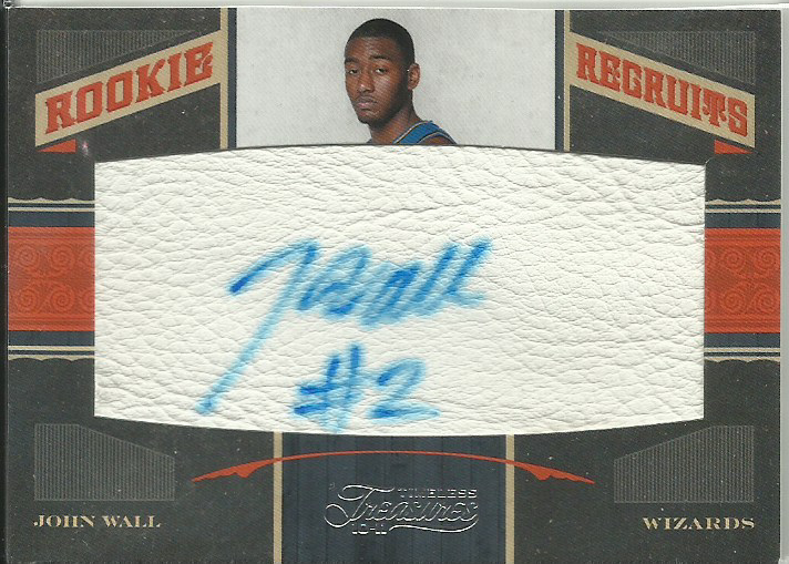 2010-11 Timeless Treasures #101 John Wall Rookie Auto Autograph /299 ...