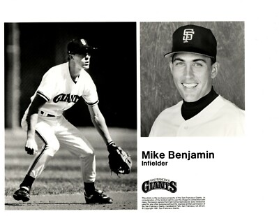 San Francisco Giants Mike Benjamin 8"x10" B&W press release photos (2 ...