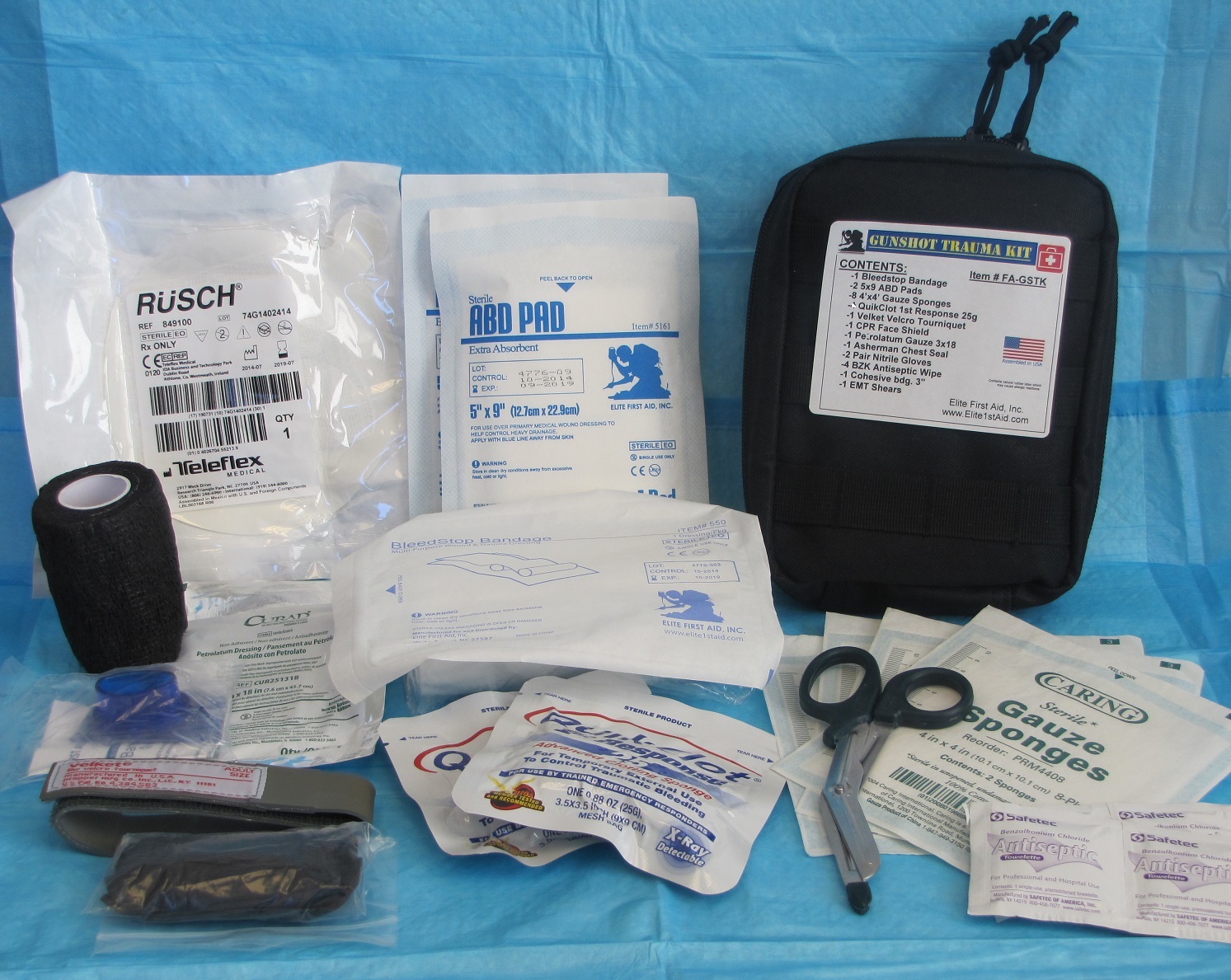 Elite First Aid Military IFAK "Individual First Aid Kit" w/ Quikclot | eBay